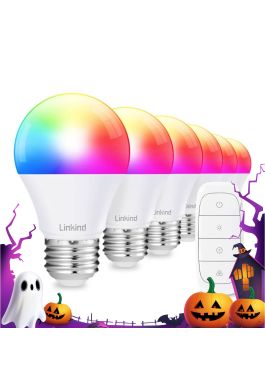 AiDot Linkind A19 Smart WiFi Light Bulbs with Remote Control