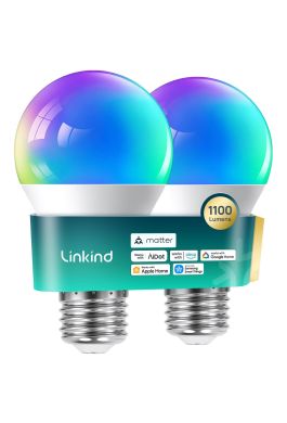 AiDot Linkind Matter Smart RGBTW Bulb LED Color Changing Bulbs Music ...