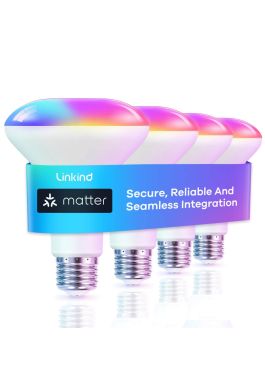 AiDot Linkind Matter Version BR30 WiFi Smart Flood Light Bulb Work with ...