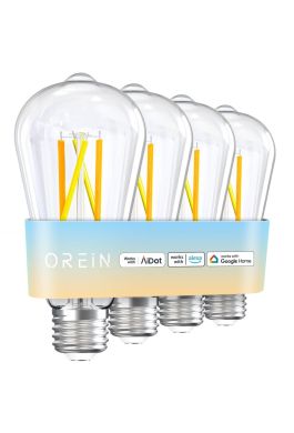 AiDot OREiN Smart Edison Light Bulbs 800LM Dimmable via app, 2700-6500K ...