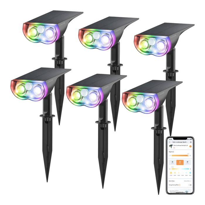 AiDot Linkind Smart Solar Color Changing Chrismas Decoration Outdoor Lights - 2 Packs