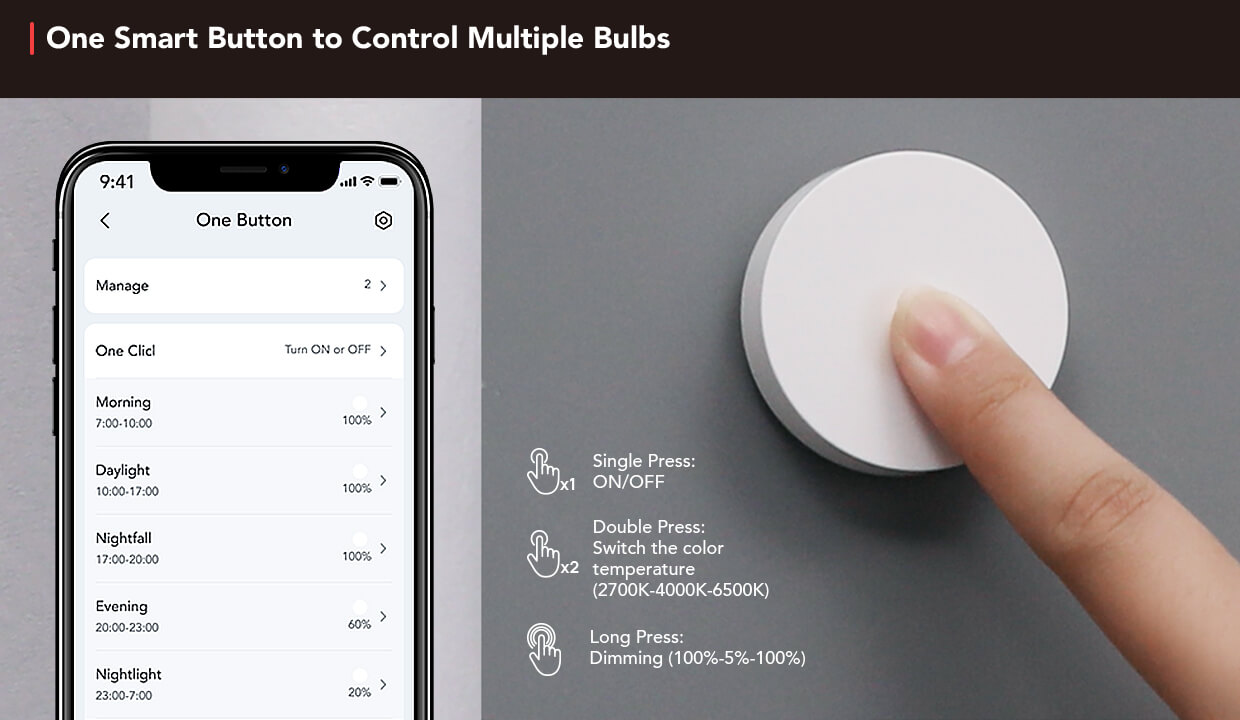 AiDot Orein Smart Edison Light Bulbs with Smart Button